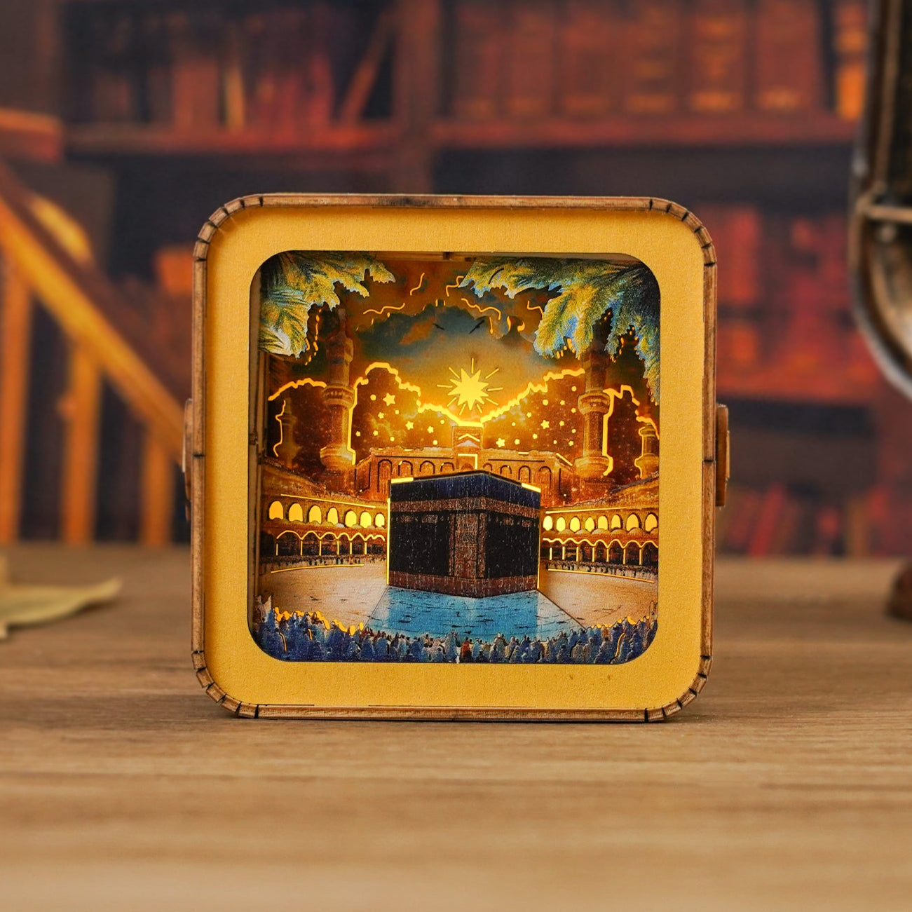 Holy MAKKAH 3D Wooden Puzzle Night Light, DIY kits for adults – CUTYWOOD