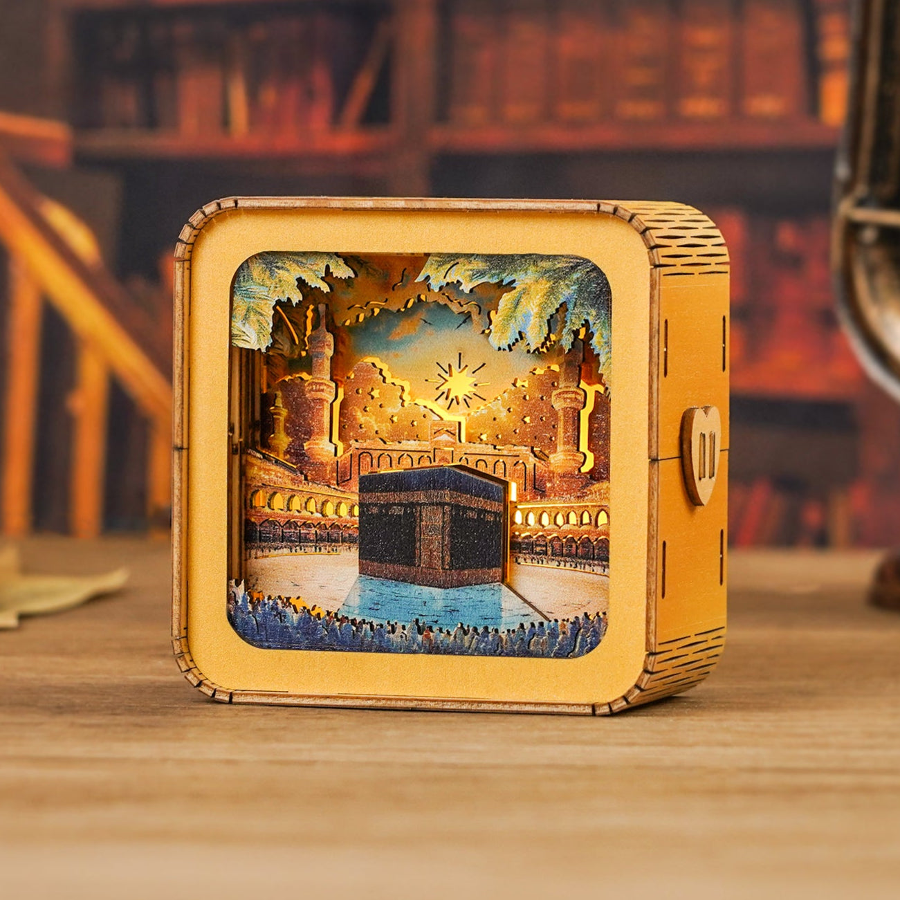 Holy MAKKAH 3D Wooden Puzzle Night Light, DIY kits for adults – CUTYWOOD