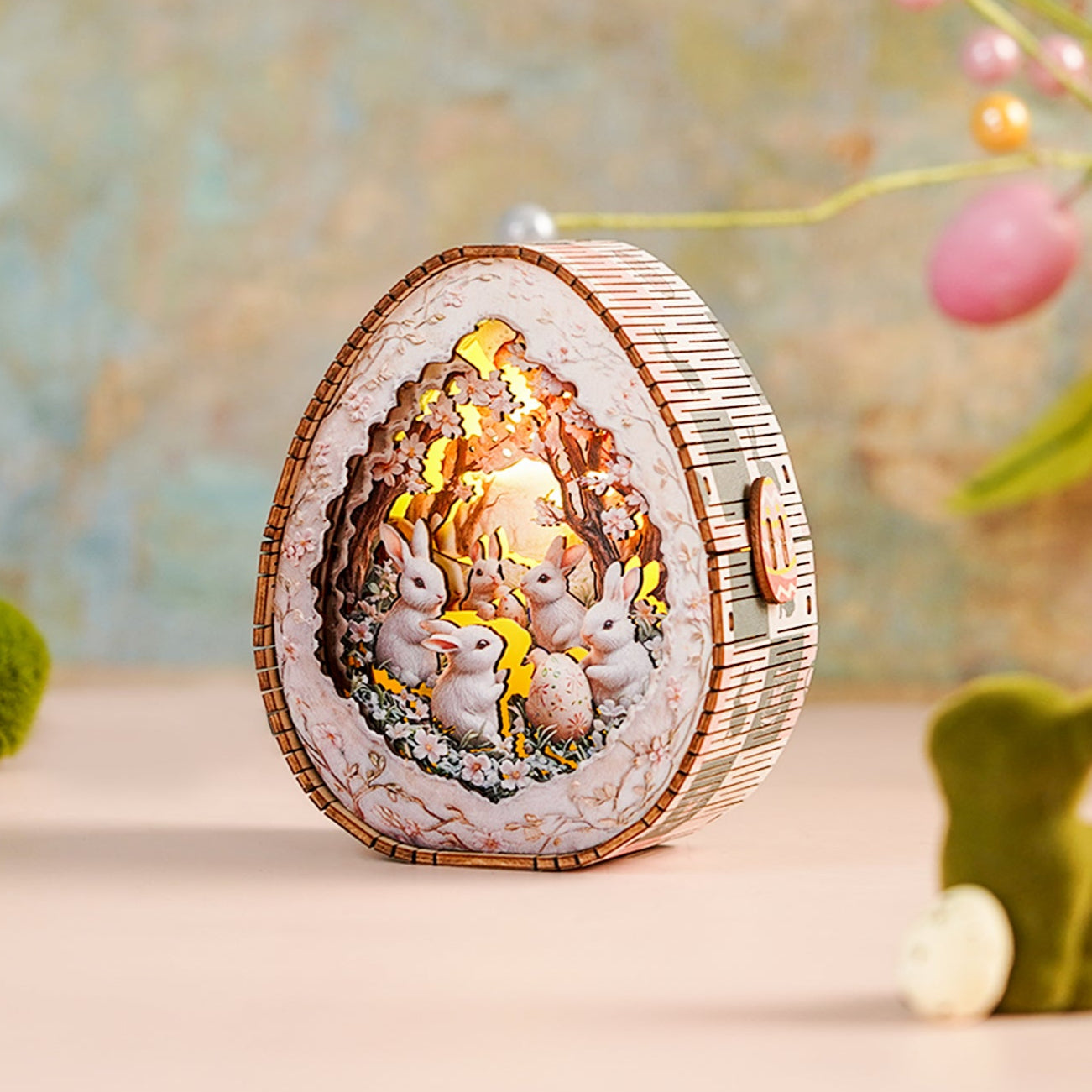 Easter Egg Secret Realm 3D Wooden Puzzle Night Light, DIY kits for ...