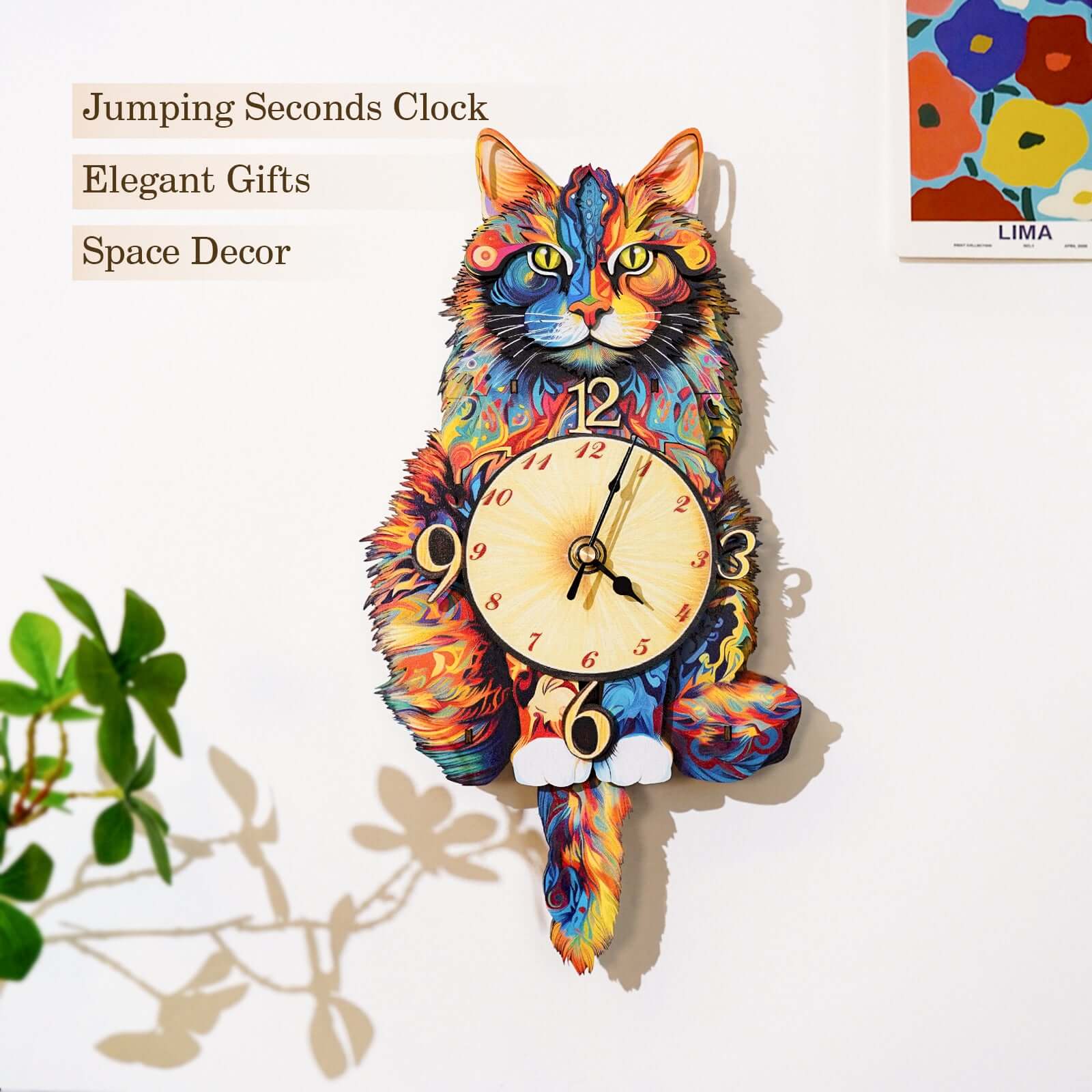 DIY Maine Coon Cat Clock Kit - 3D Wooden Puzzle for Cat Lovers ...
