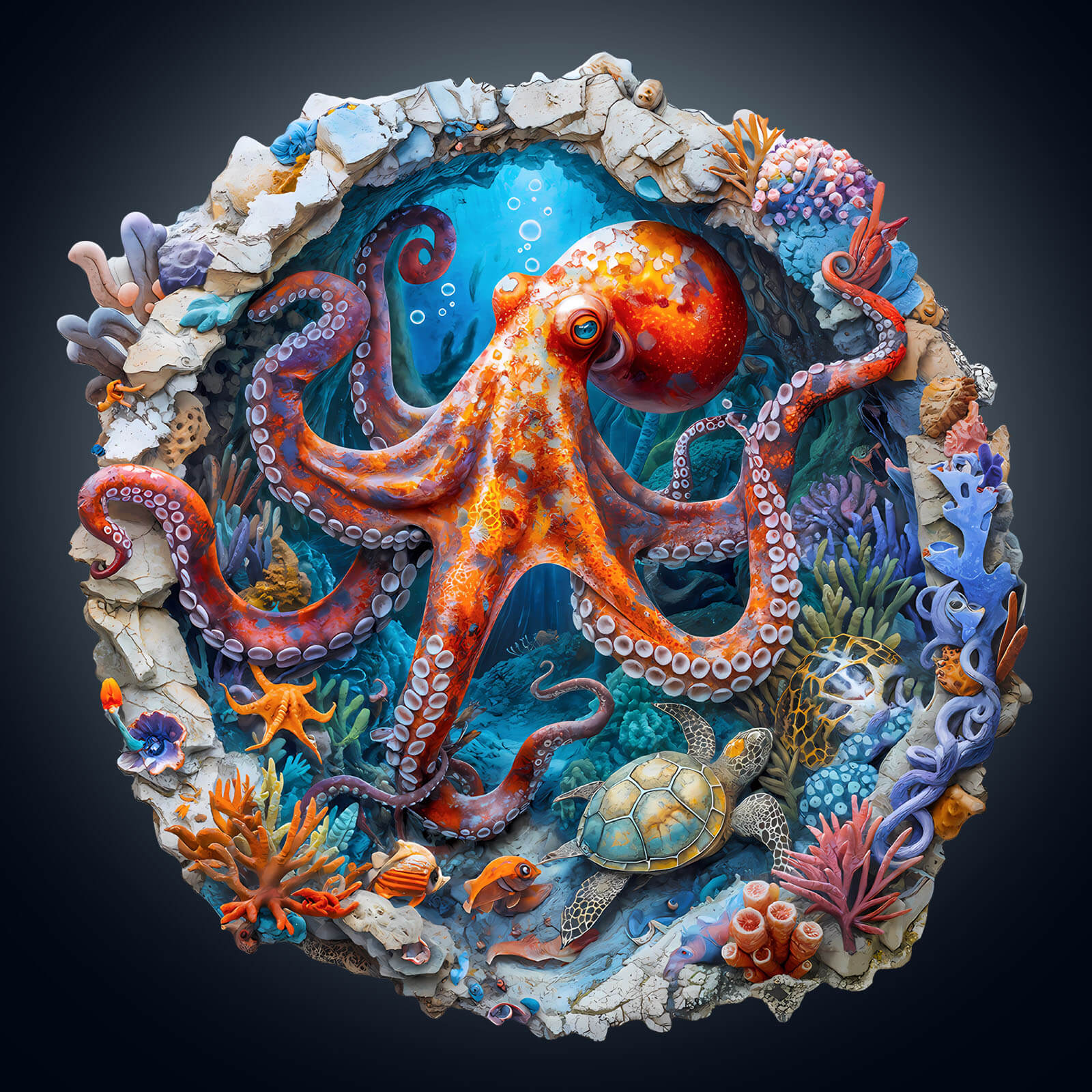 CUTYWOOD|Octopus Haven Wooden Puzzle